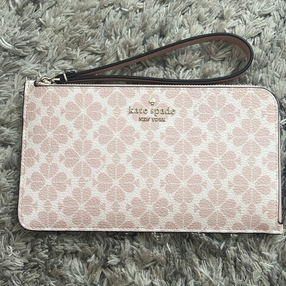 kate spade | Bags | Kate Spade Nwt Rose Smoke Spade Flower L Zip Wallet ...